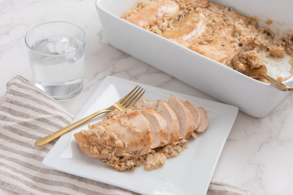 4-Ingredient Chicken & Rice Casserole - Hey Recipe