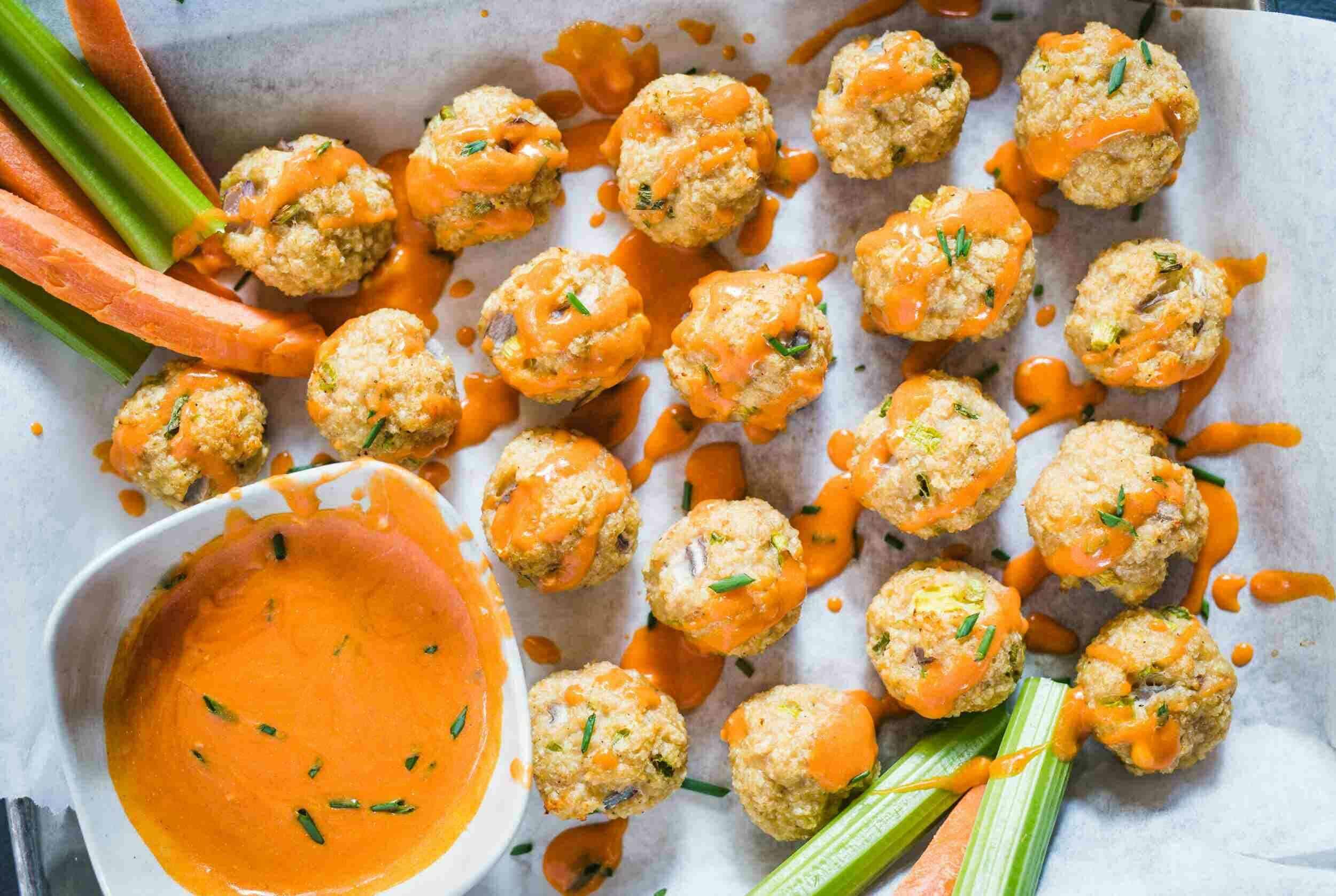Buffalo Turkey Meatballs - Hey Recipe