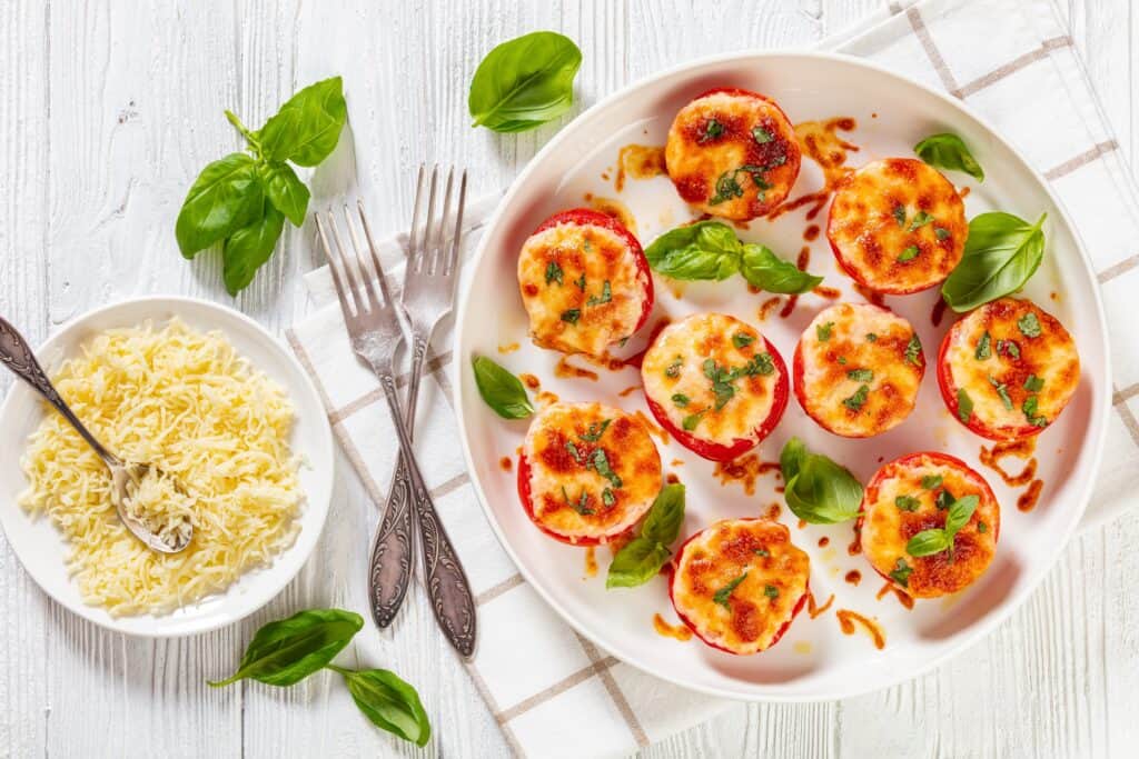 Cheesy Roasted Tomatoes - Hey Recipe