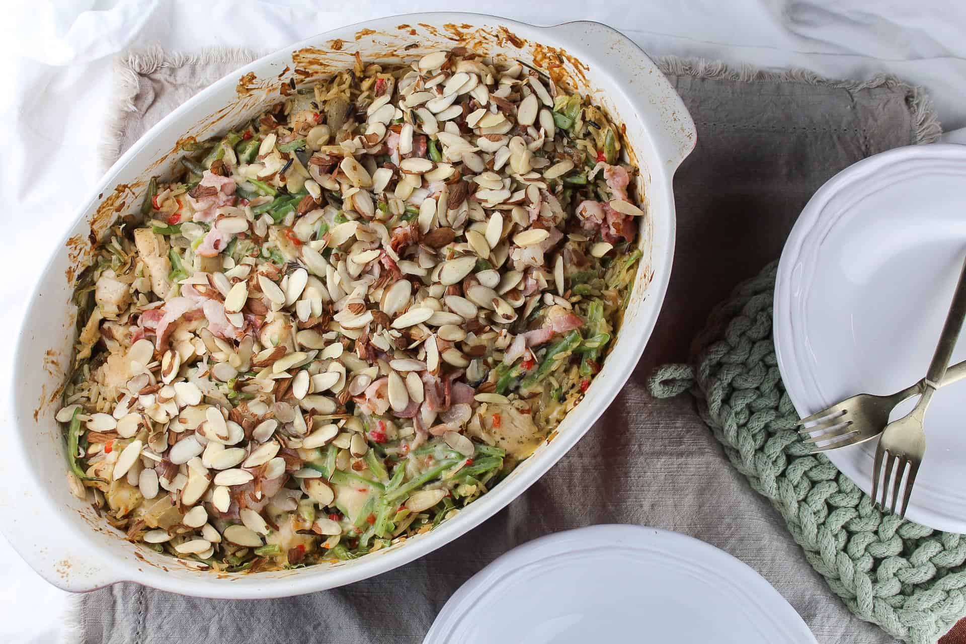 Chicken Amandine Bake - Hey Recipe