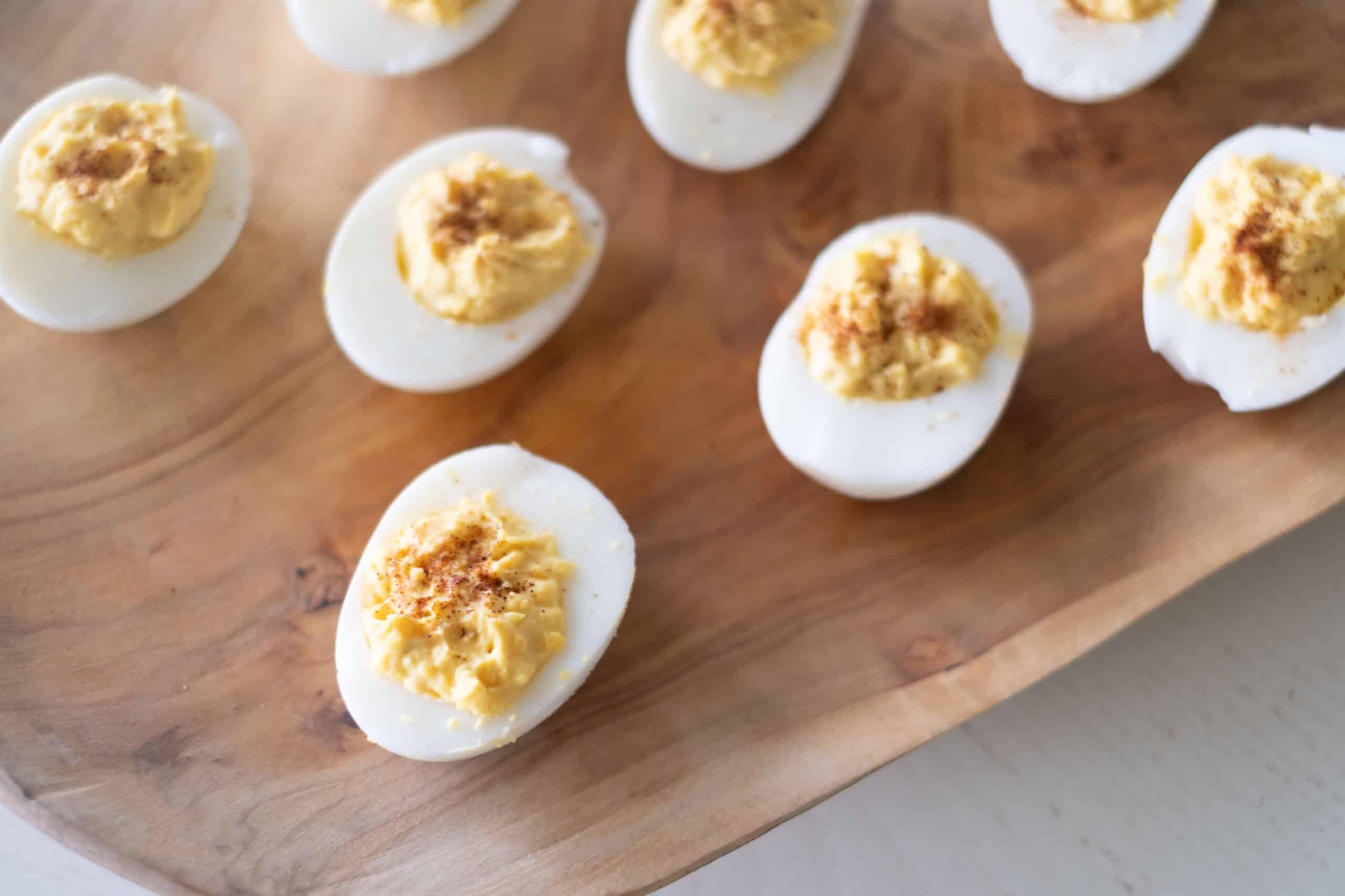 Healthy Deviled Eggs - Hey Recipe