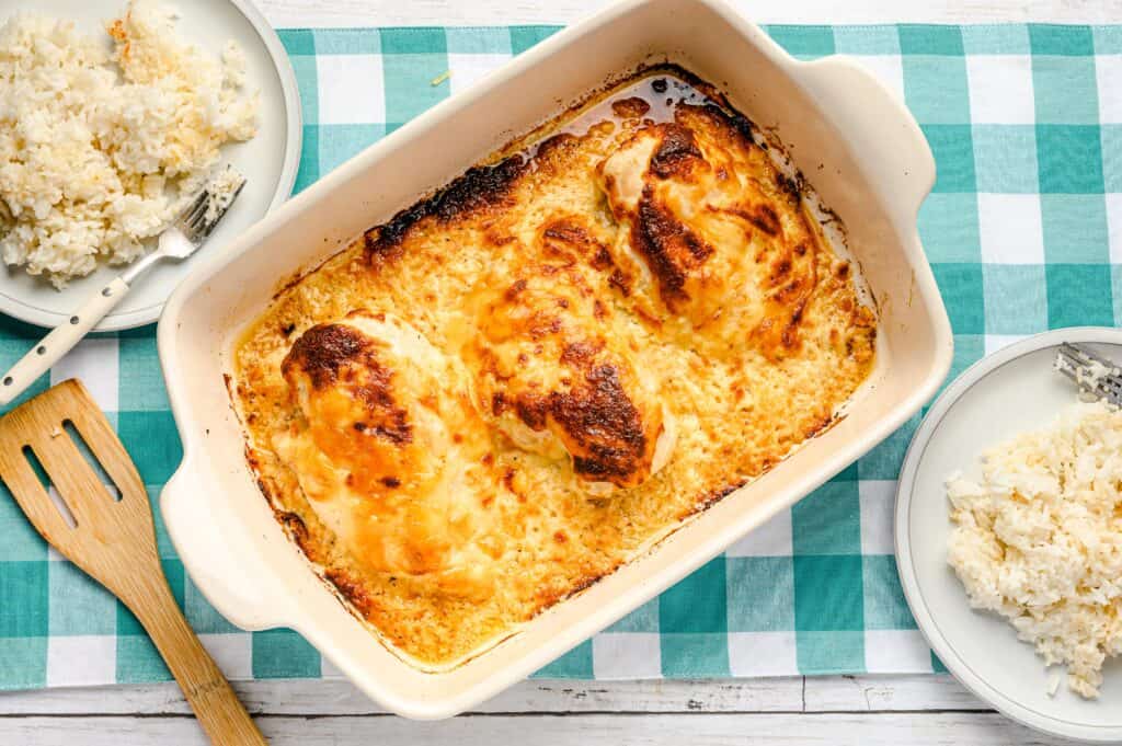 Creamy Swiss Chicken Bake - Hey Recipe