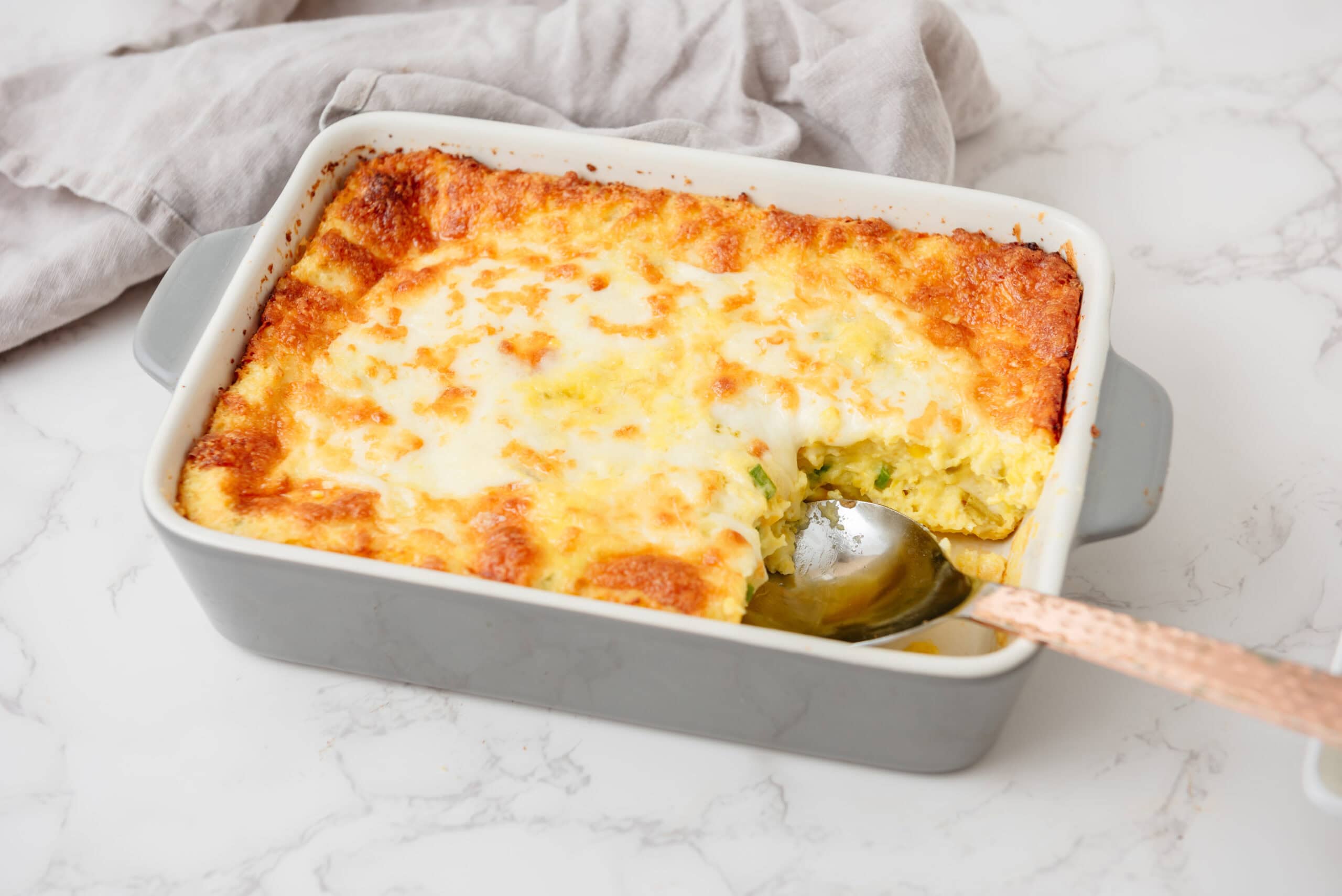 Green Chile Corn Pudding - Hey Recipe
