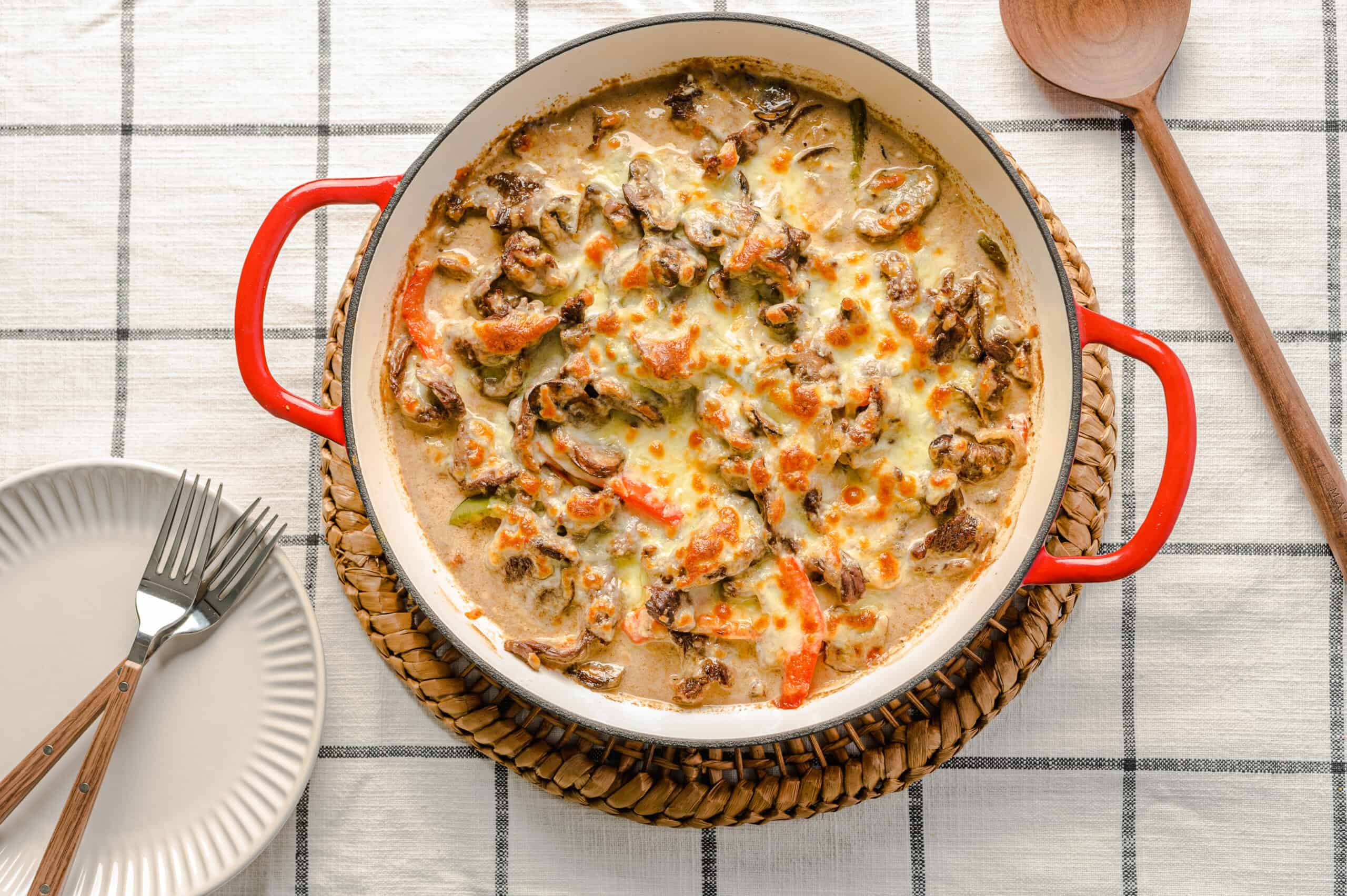 Phil's Cheesesteak Bake - Hey Recipe