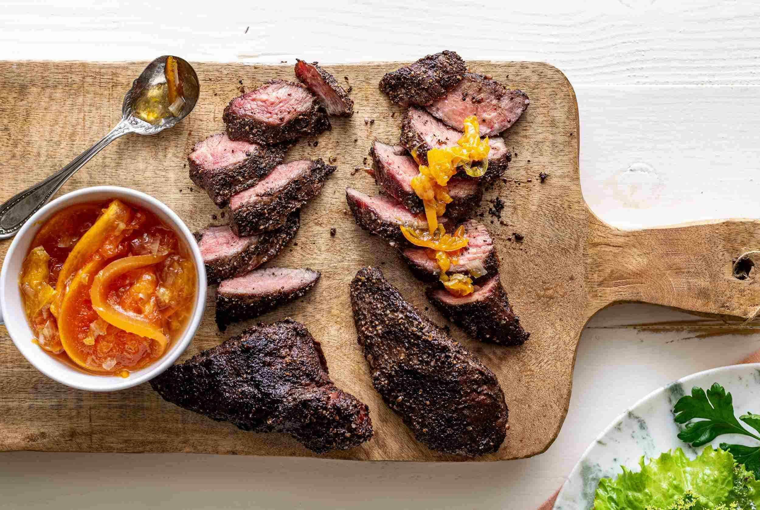 Steak & Citrus Chutney - Hey Recipe